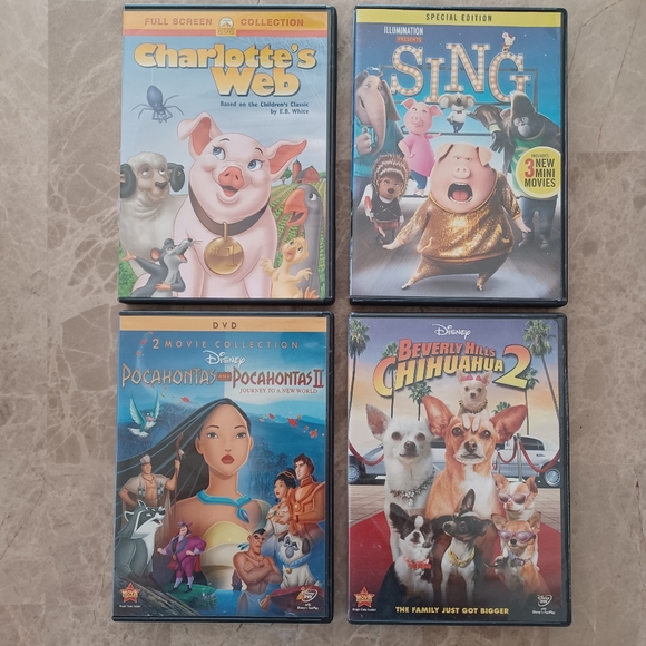 Disney | Media | Set Of 4 Plus Family Movie Dvds Disney Illumination ...